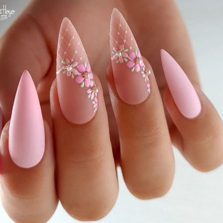 25 Outstanding Matte Pink Nails Designs - Nail Designs Journal