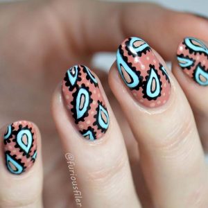 18 Paisley Pattern Nails Designs in 2022 - Nail Designs Journal