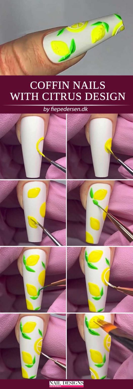 Citrus Fruits Nails Designs and Tutorials - Nail Designs Journal